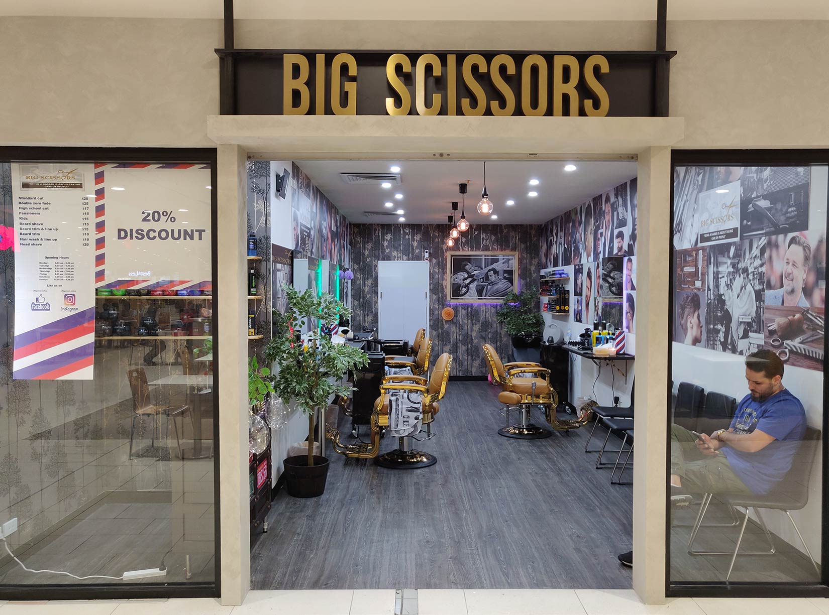 Big Scissors – Barbershop, Retail - Protech Hospitality Fitouts